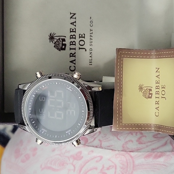 Caribbean Joe | Accessories | Mens Caribbean Black Watch | Poshmark